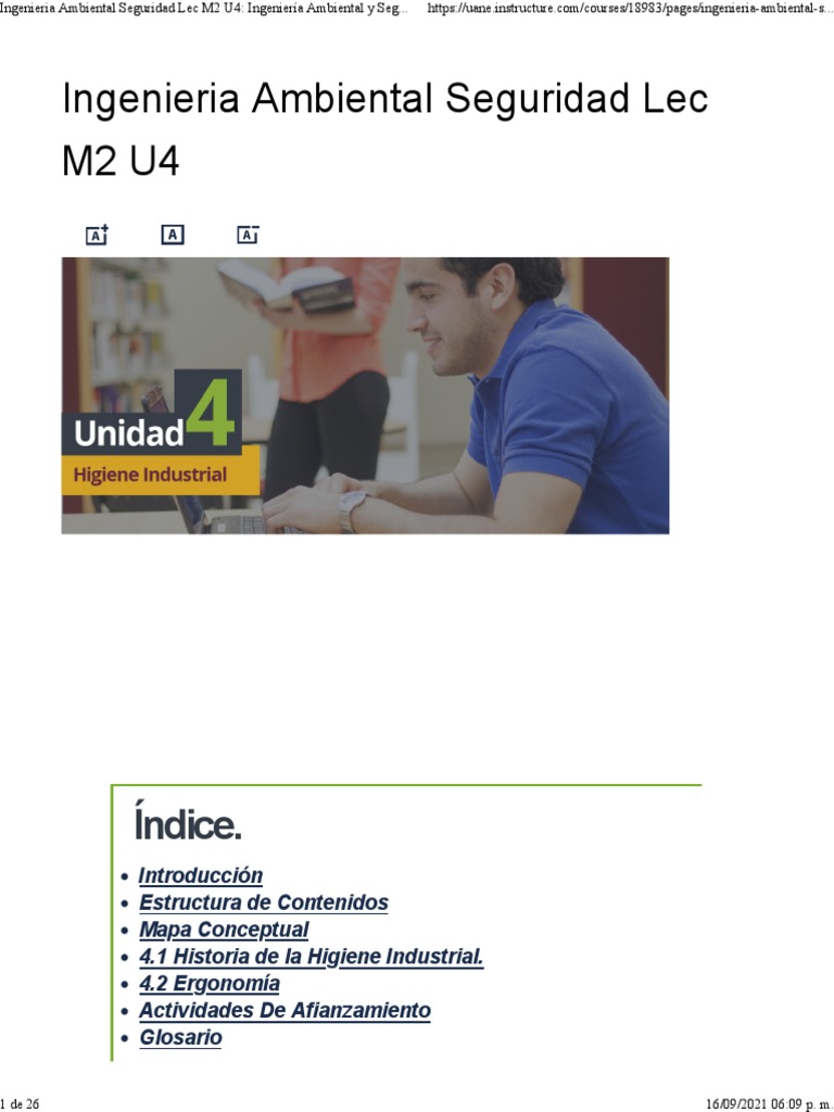Ingenieria Ambiental Seguridad Lec M2 U4 Ingeniería Ambiental y Seguridad Industrial - II-8013 ...