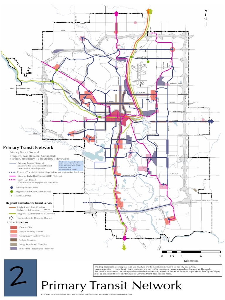 Primary Transit Network - Calgary | PDF | Transportation Engineering ...