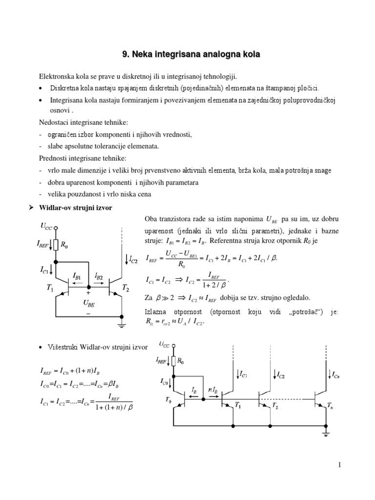 Neka Integrisana Analogna Kola | PDF