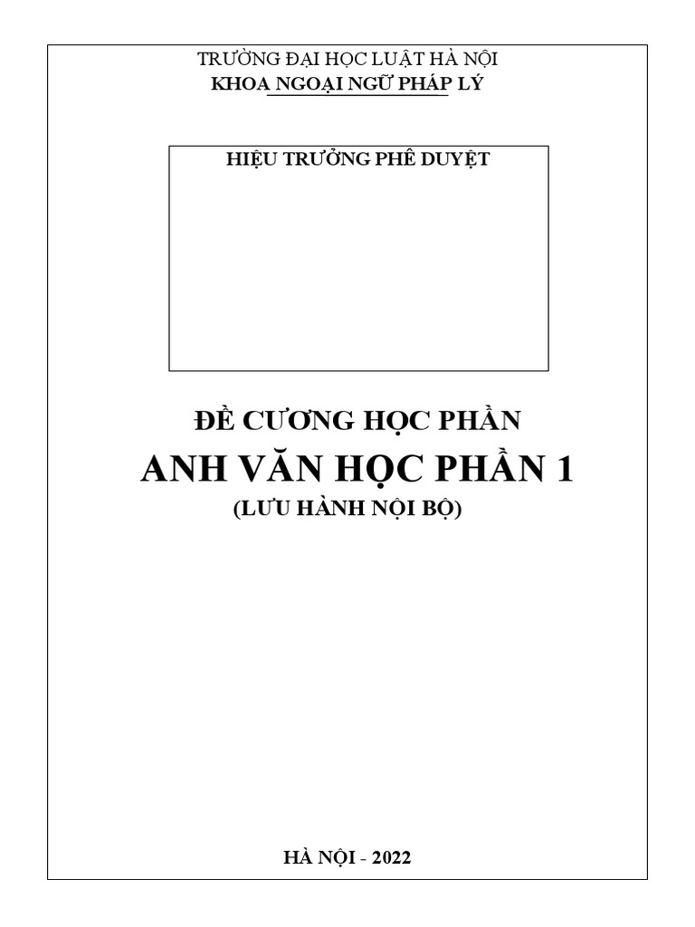 Anh Văn HP1 - 3TC | PDF