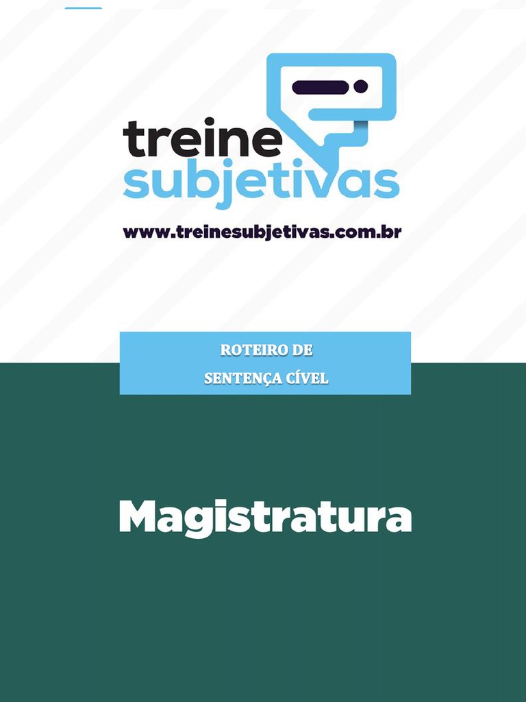 ROTEIRO DE SENTENCA CIVEL Tvyesg | PDF | Sentença (jurídico) | Processo ...