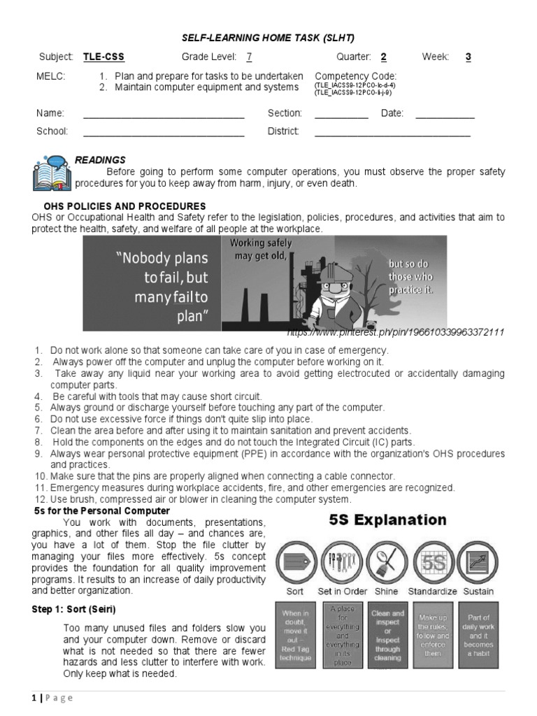 SLHT Grade 7 CSS Week 3 | PDF | Antivirus Software | Computer File