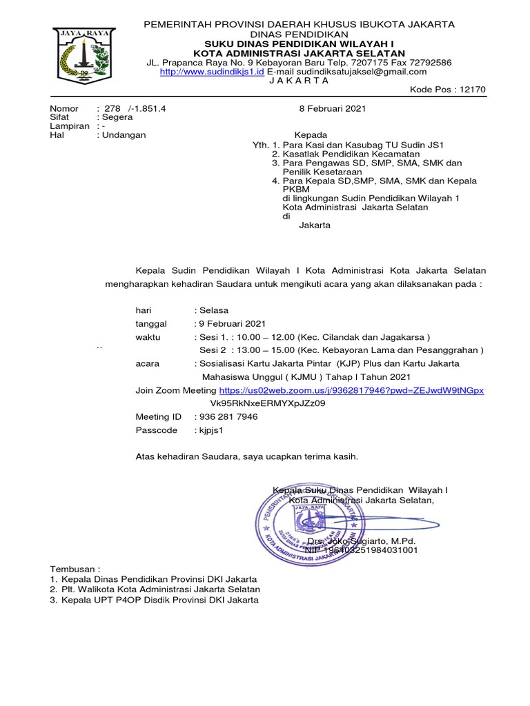Undangan Sosialisasi KJP 9 Feb 2021ok | PDF