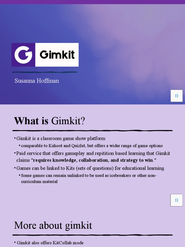 Susanna Hoffman-Gimkit-Educ204 1 | PDF | Games & Activities
