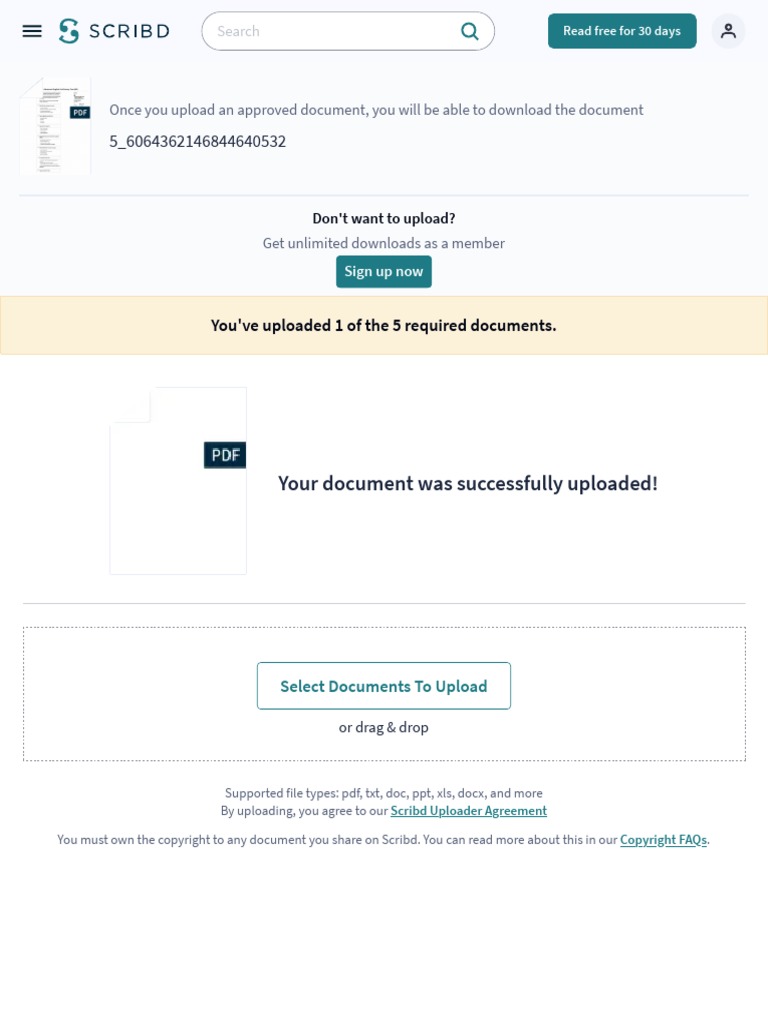 Upload a Document Scribd | PDF