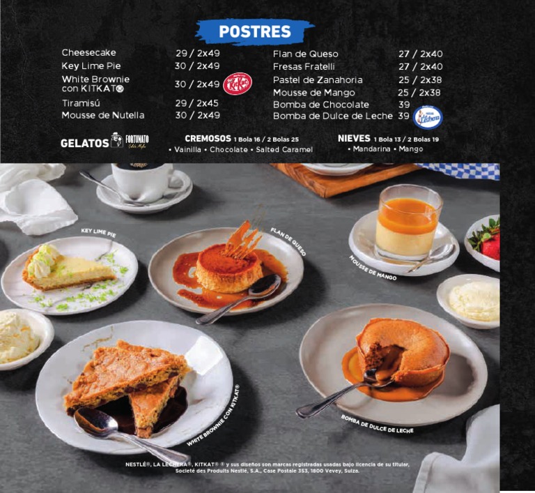 Postres Tre Fratelli | PDF | Confitería | Cocina