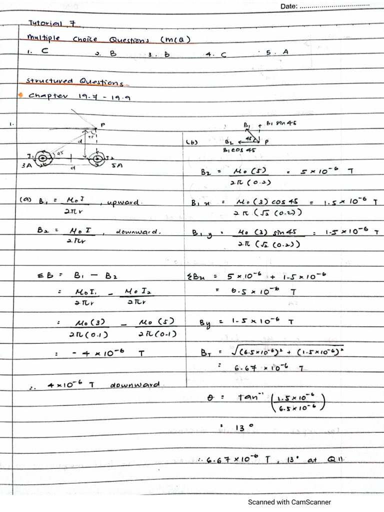 Tutorial 7 Physics | PDF