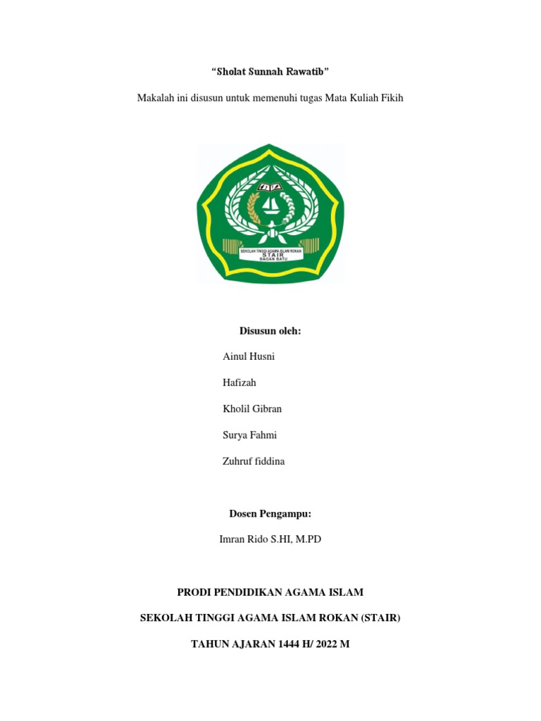 Sholat Sunnah Rawatib: Panduan Lengkap | PDF