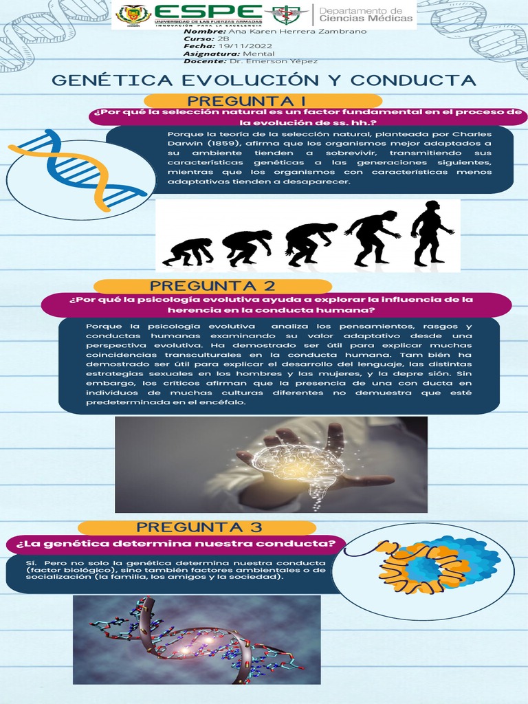 Genética Evolución y Conducta | PDF | Evolución | Herencia