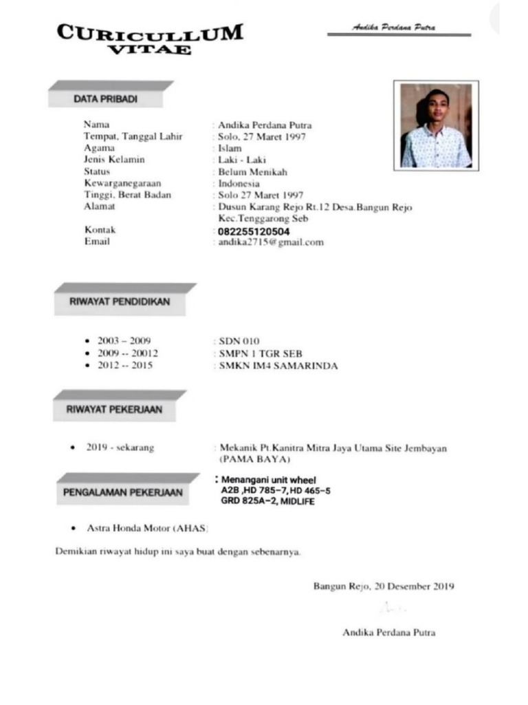 CV Andika | PDF
