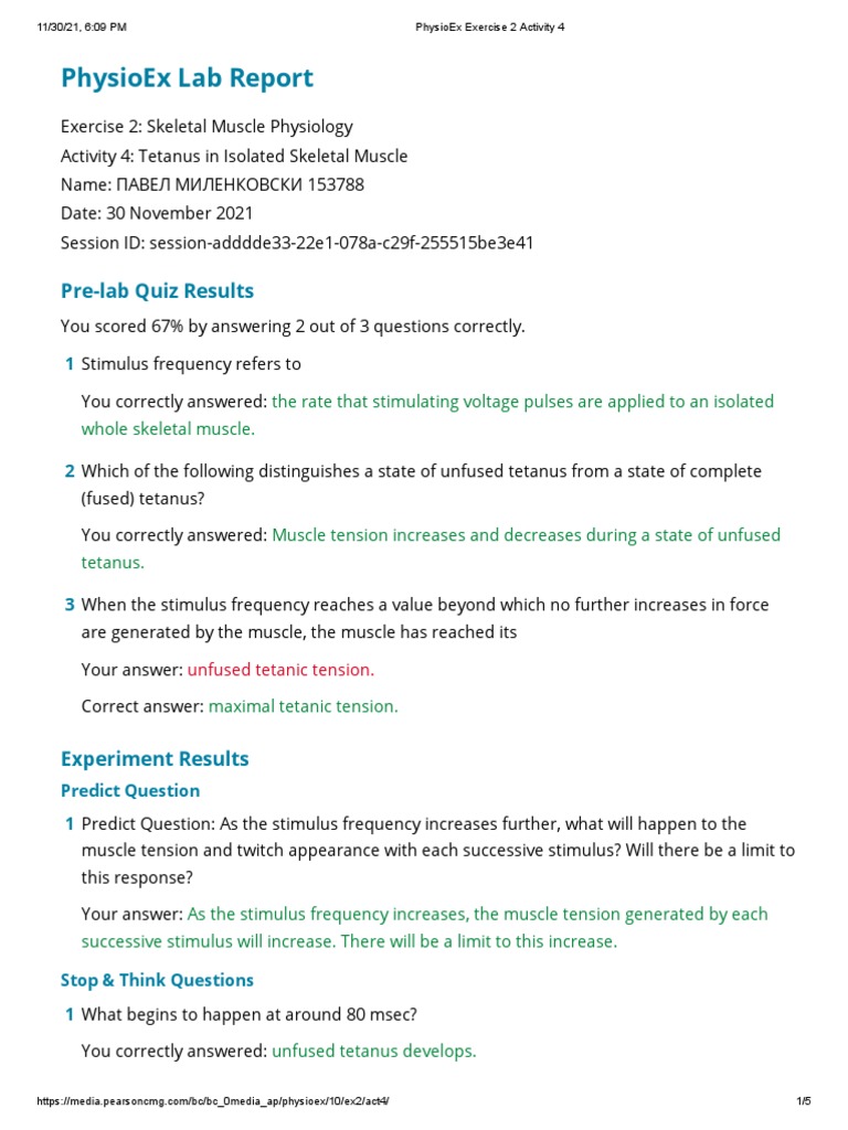 Physioex Exercise 2 Activity 4 Pdf Physiology Neuroscience
