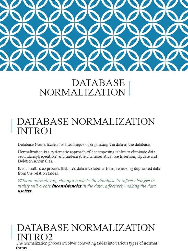 Database Normalization | PDF | Data Management | Databases Database Normalization | PDF | Data Management | Databases