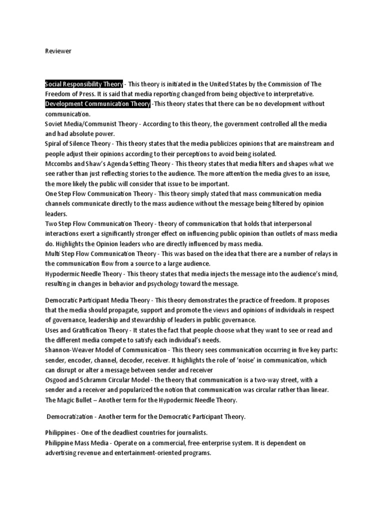 Reviewer rc1 | PDF | Mass Media | Communication
