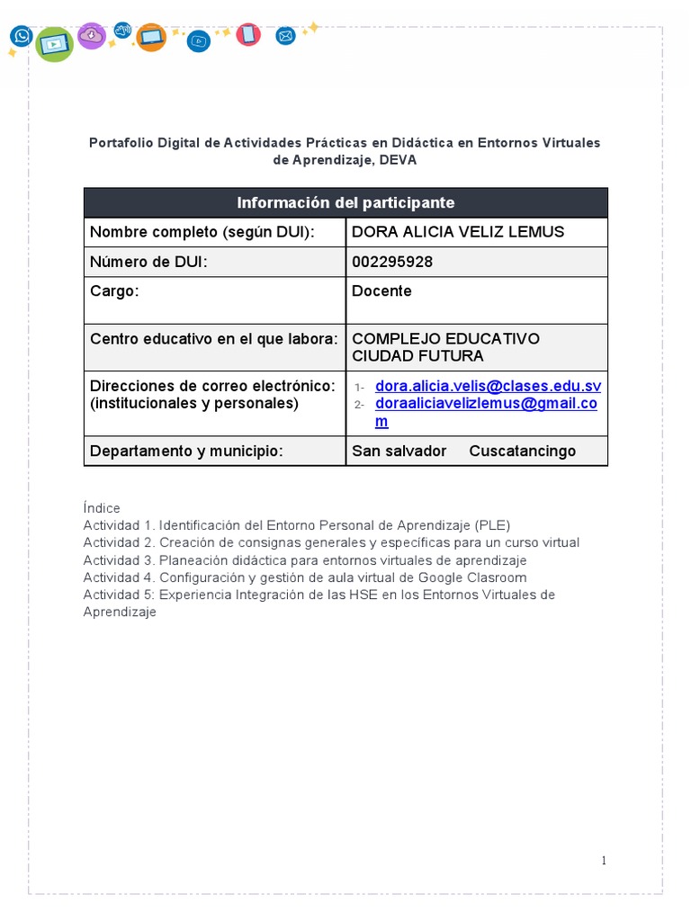 DESCARGAR-Portafolio Digital en DEVA 5 | PDF | Aprendizaje | Importar