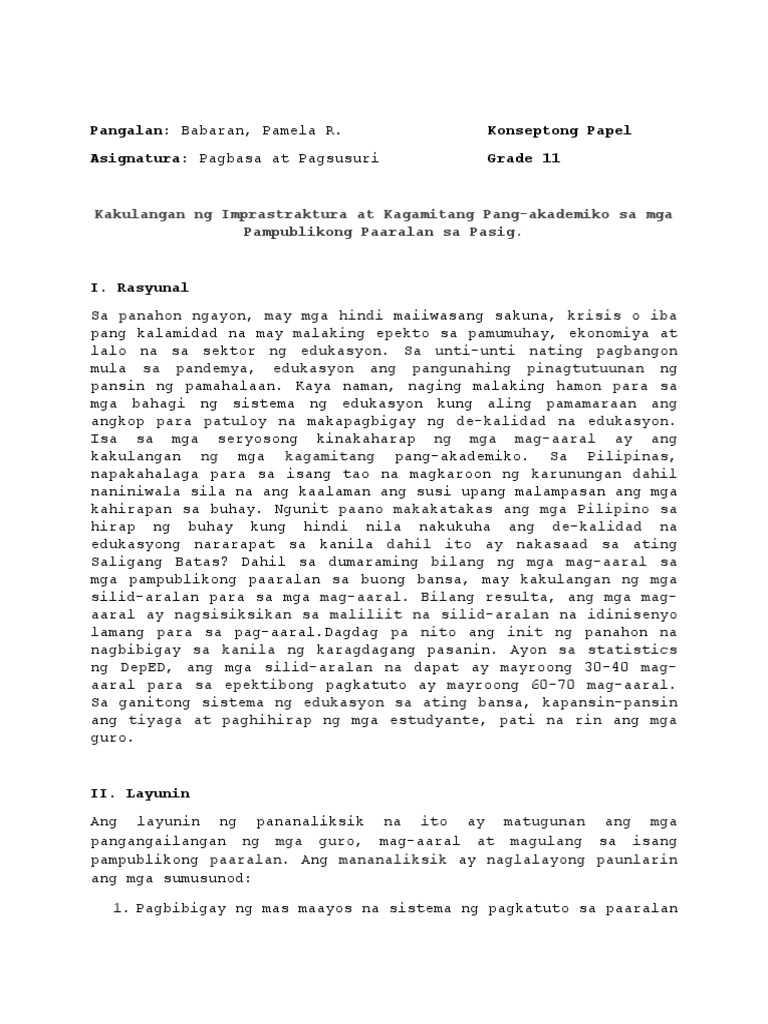 Konseptong Papel | PDF