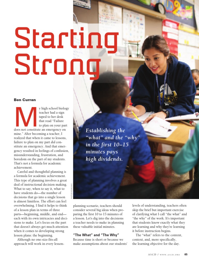 Starting Strong - Direct Instruction | PDF | Teachers | Learning