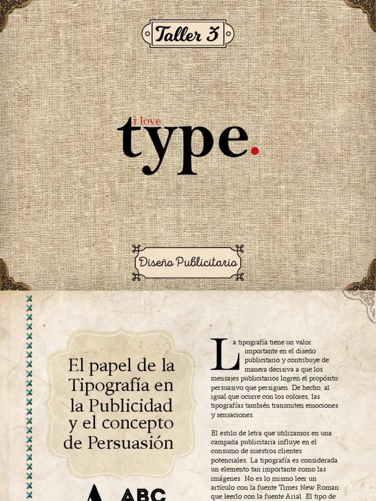 Taller 3 Tipografia | PDF | Serif | Tipografía