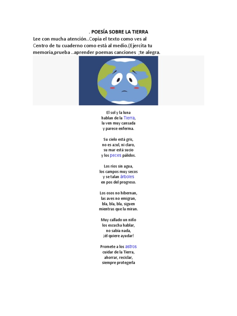 Poesía Sobre La Tierra | PDF