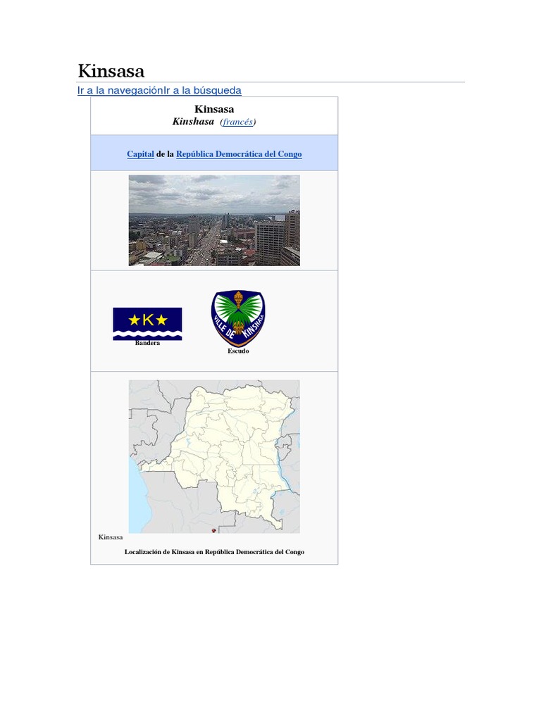 Kinsasa | PDF | Kinshasa