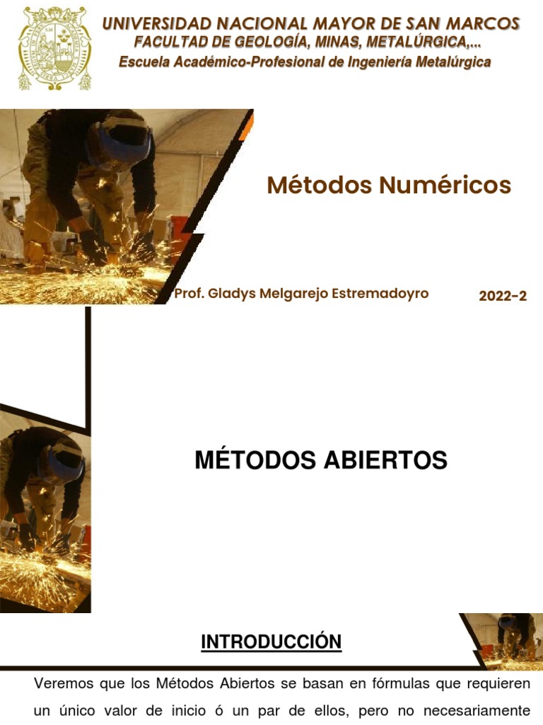 Clase 3-2022-2 Metodo Punto Fijo | PDF | Análisis numérico | Análisis matemático