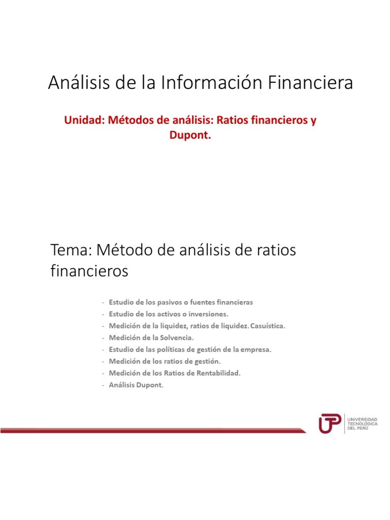 Ratios | PDF | Rentabilidad sobre recursos propios | Estado de resultados