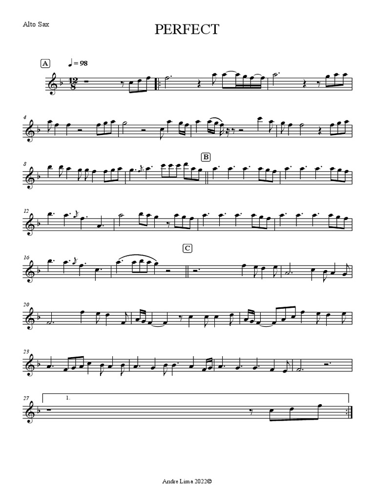 Perfect - Sax | PDF
