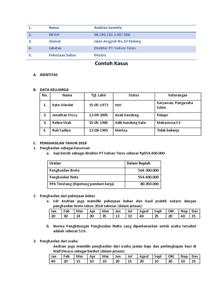 Latihan Soal SPT Tahunan 1770 | PDF