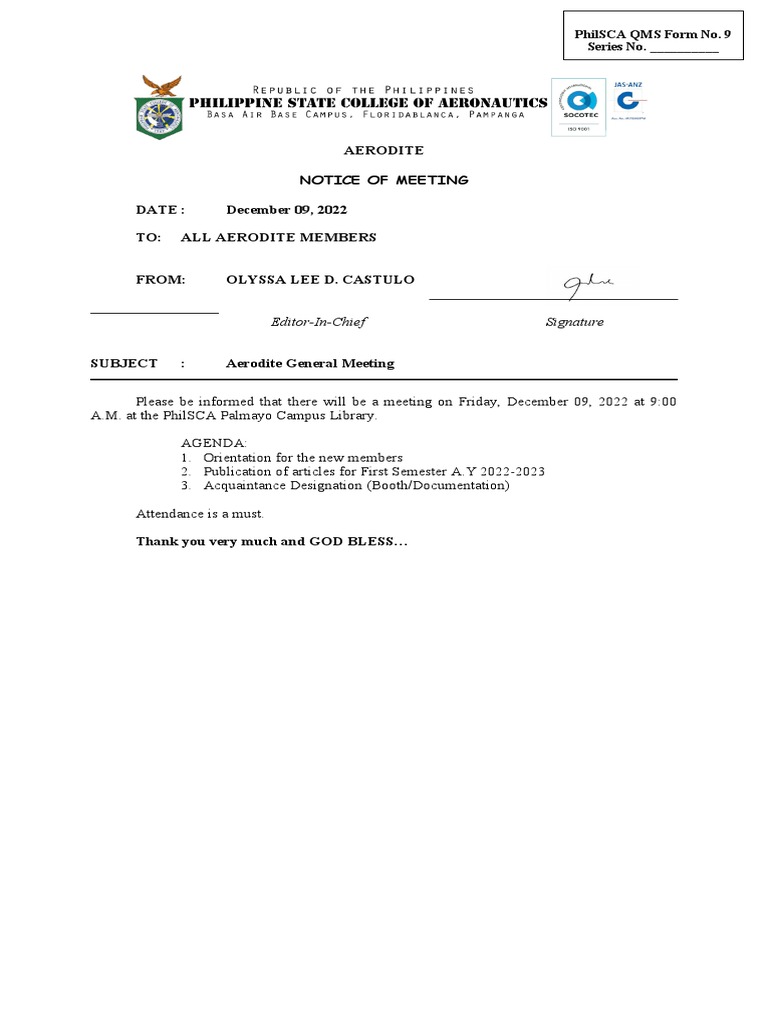 Aerodite Meeting | PDF