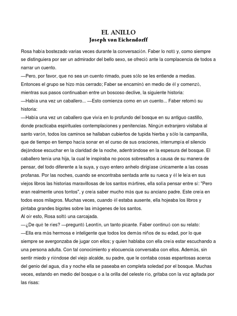 El Anillo | PDF | Boda | Castillo