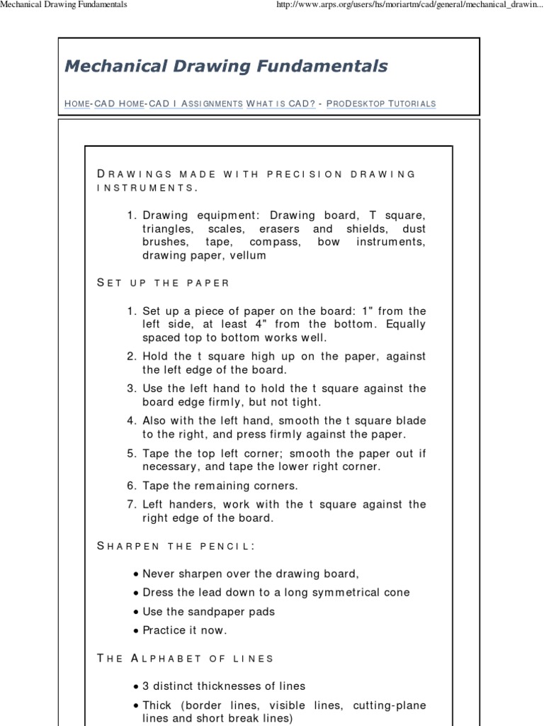 Mechanical Drawing Fundamentals | PDF | Drawing | Triangle