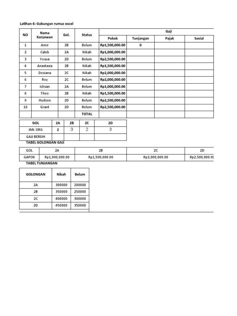 Pert 12.2 - Latihan Gabungan Rumus Excel | PDF