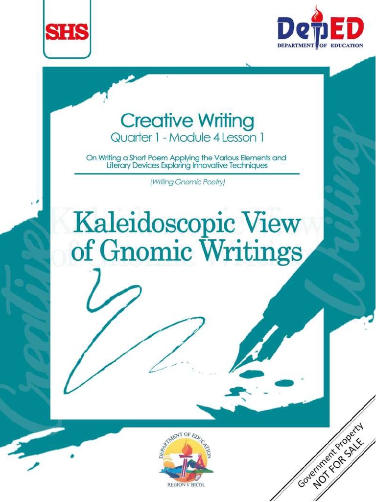 Creative Writing Quarter 1 Module 4 Lesson 1 | PDF | Poetry | Learning