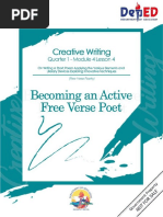 Creative Writing Quarter 1 Module 5-8 | PDF | Metre (Poetry) | Poetry