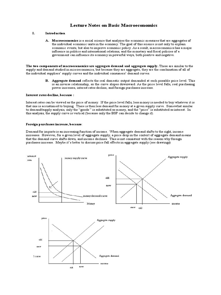 Macroeconomics Pdf Cost Of Living Supply And Demand
