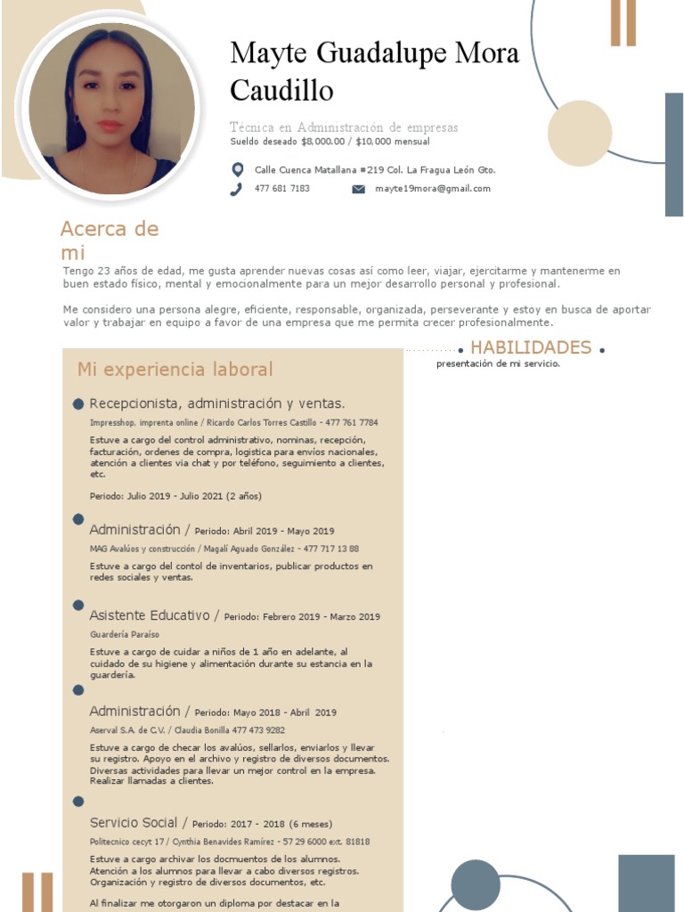 CV - Mayte Guadalupe Mora Caudillo | PDF
