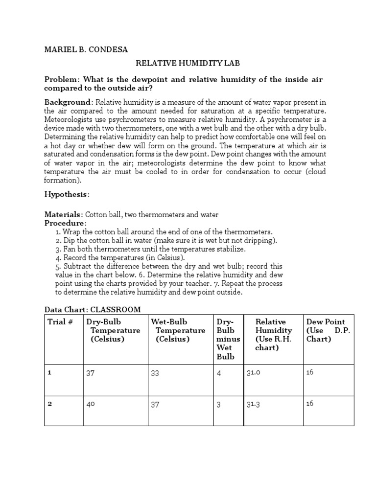 Relative Humidity PDF | PDF | Humidity | Evaporation
