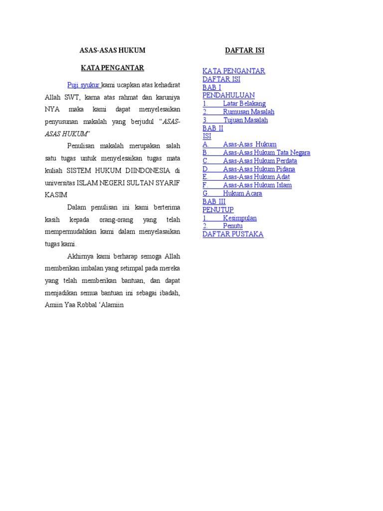 Asas-Asas Hukum | PDF