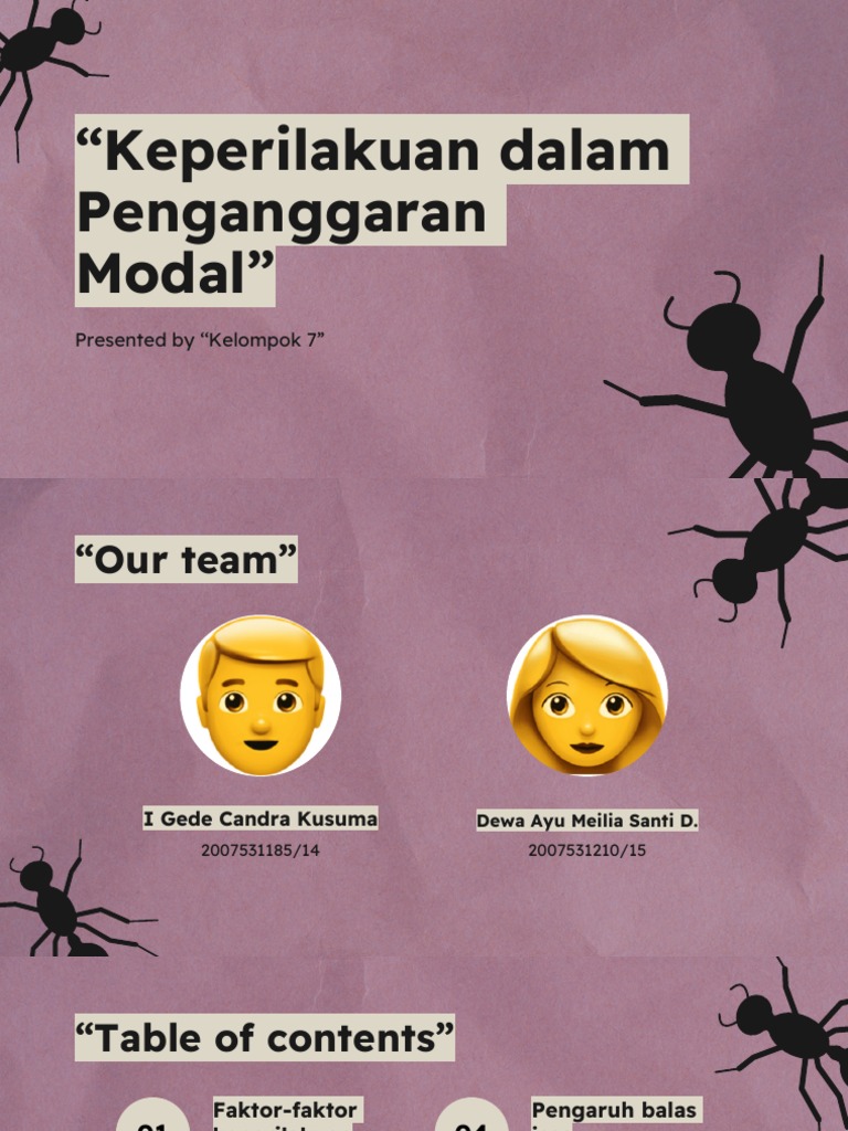 Kelompok 7 - Aspek Keperilakuan Pada Penganggaran Modal | PDF