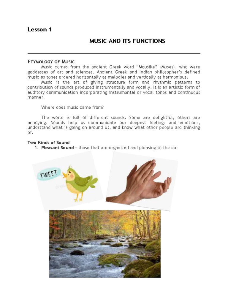 Music and Its Function | PDF | Sound | The Arts