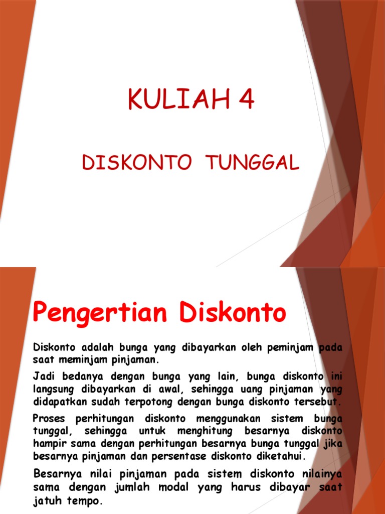 Diskonto Tunggal | PDF