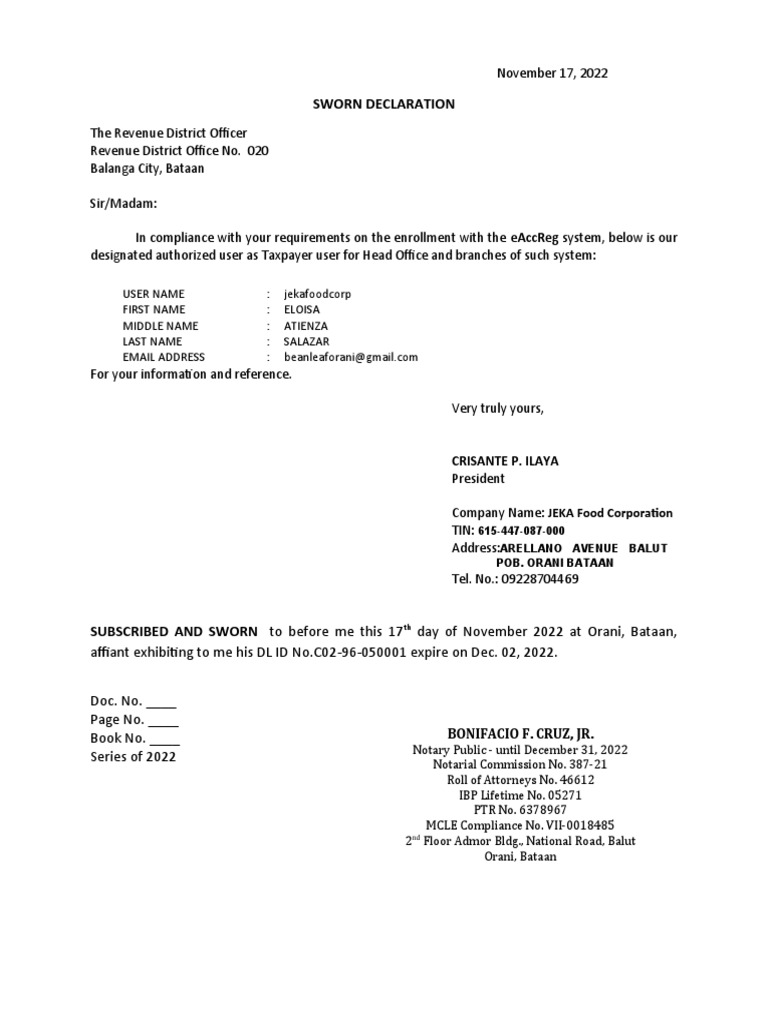 Activation of Account Bir Esales Ereg | PDF | Civil Law (Common Law)