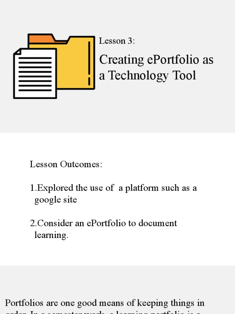 Creating e Portfolio. | PDF | Learning | Communication