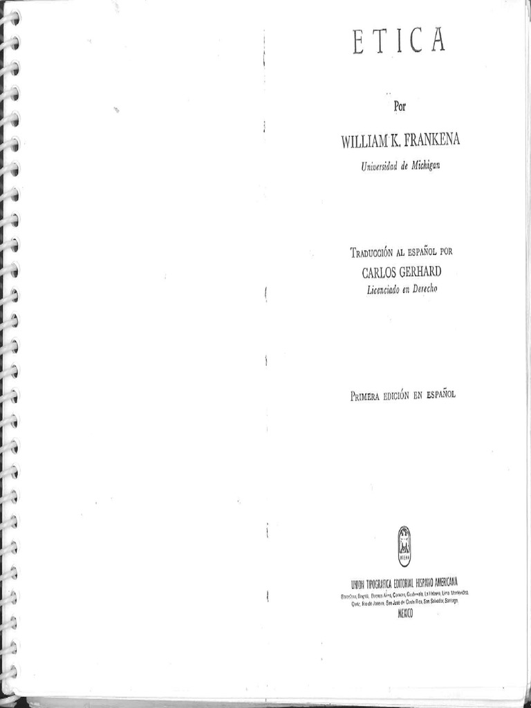 FRANKENA, Moralidad y Filosofía Moral, ÉTICA | PDF