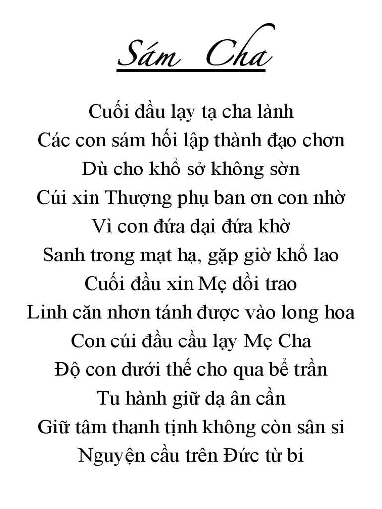 Sám Cha 3 bản | PDF