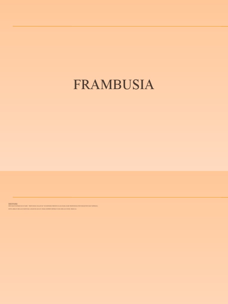 Penyakit Frambusia: Gejala dan Penularan | PDF | Sains & Matematika