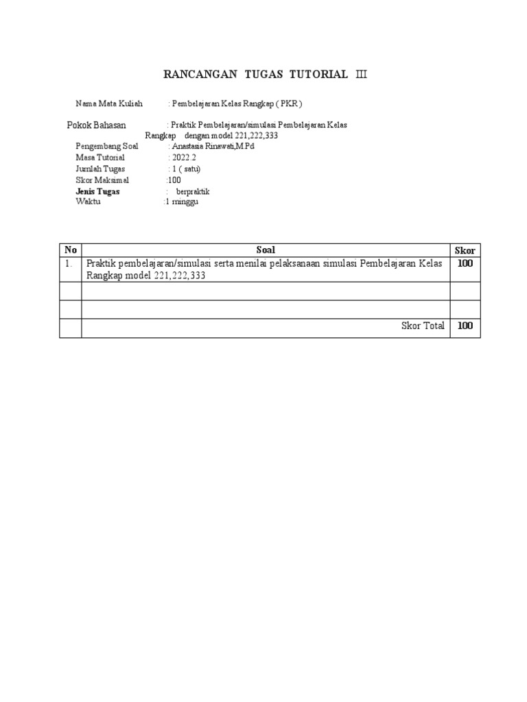Rancangan Tugas Tutorial 3 PKR | PDF | Komputer