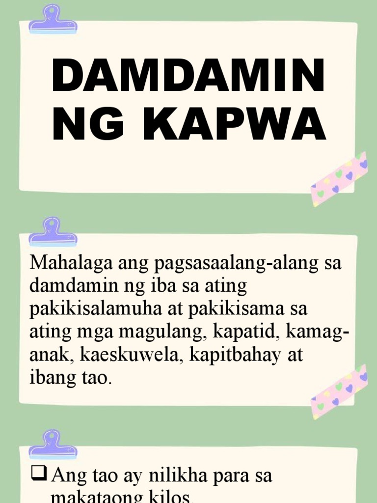 Damdamin NG Kapwa Makataong Kilos | PDF