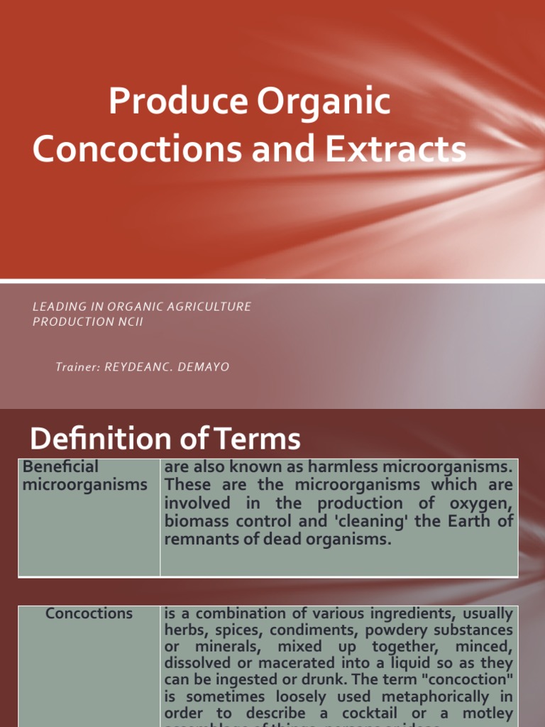 UC4 - Produce Organic Concoction & Extracts | PDF | Fermentation ...