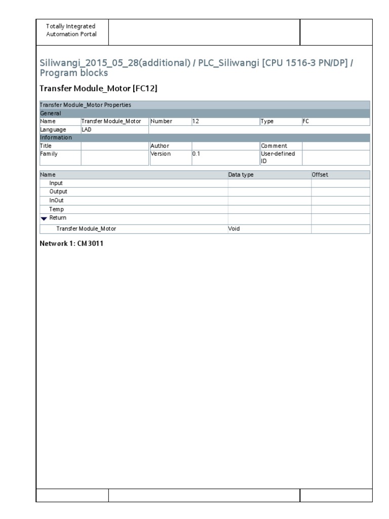 Transfer Module - Motor (FC12) | PDF | Computing | Electrical Engineering