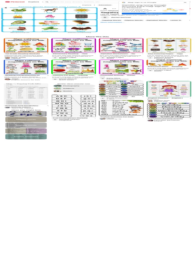 Tagalog Words That Start With a Tagalog Words, Filipino Words, Tagalog ...